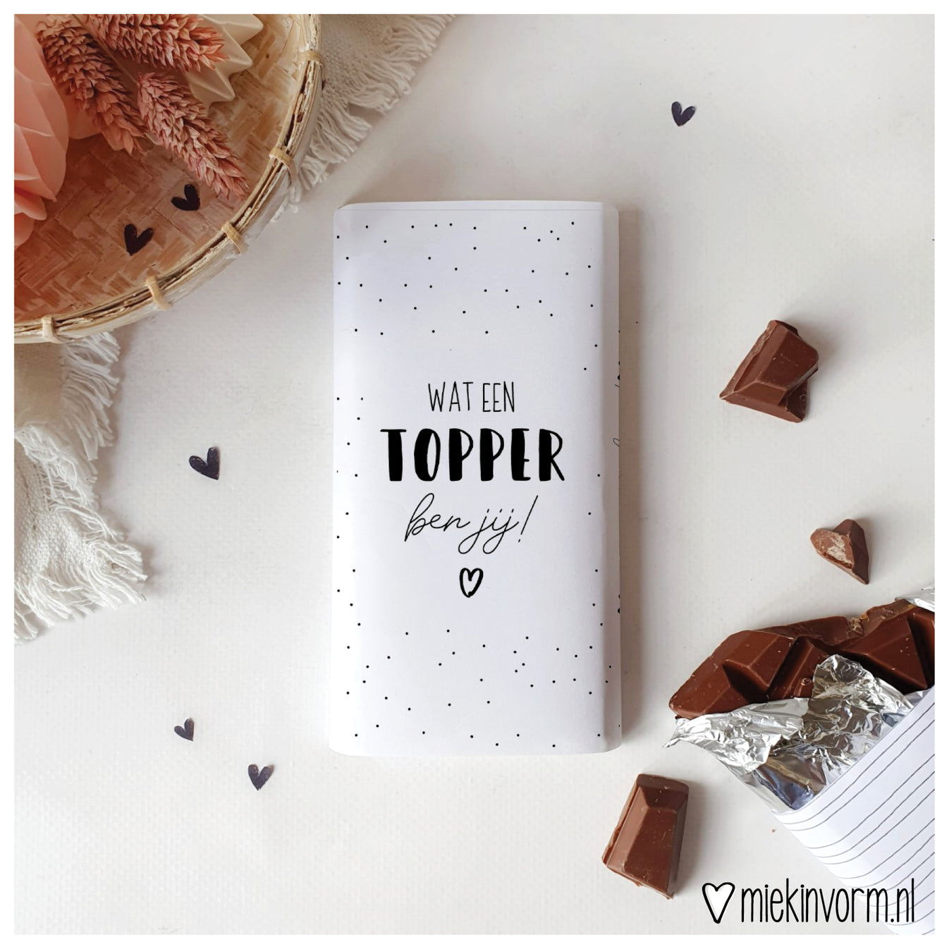 Printable | Chocoladewikkel | Wat een topper ben jij! – MIEKinvorm